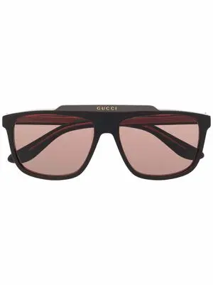Gucci Pilot-frame Sunglasses - Red