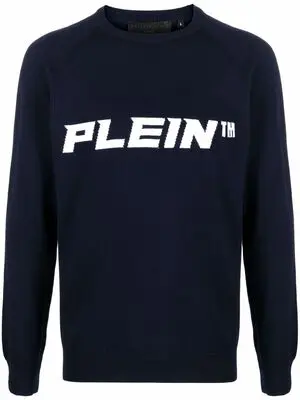Philipp Plein Logo-print Jumper - Blue