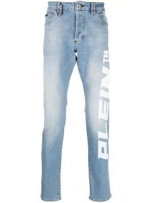 Philipp Plein Logo-print Straight-leg Jeans
