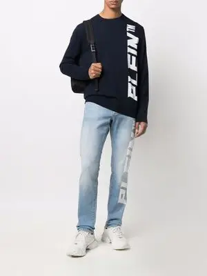 Philipp Plein Logo-print Straight-leg Jeans