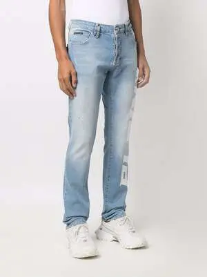 Philipp Plein Logo-print Straight-leg Jeans