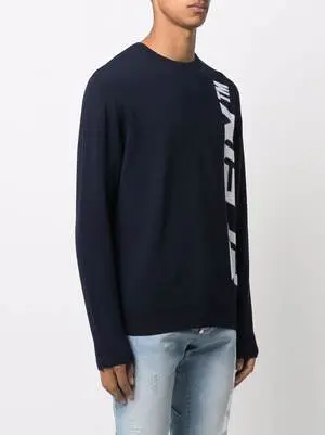 Philipp Plein Logo-print Wool Sweater - Blue