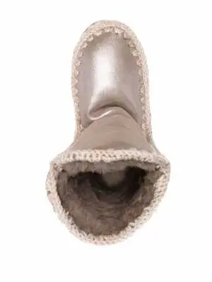 Mou Eskimo 24 Metallic-finish Ankle Boots - Neutrals