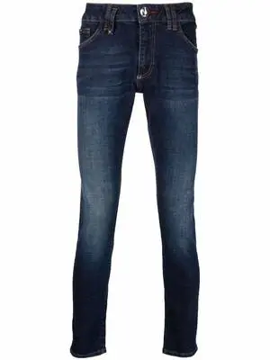 Philipp Plein Dark Wash Jeans For Men