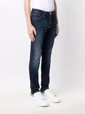 Philipp Plein Low-rise Slim-cut Jeans - Blue