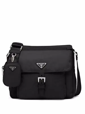 Prada Re-nylon Shoulder Bag With Enameled Triangle Logo