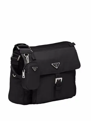 Prada Re-nylon Shoulder Bag With Enameled Triangle Logo