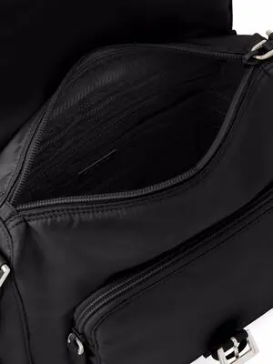 Prada Re-nylon Shoulder Bag With Enameled Triangle Logo