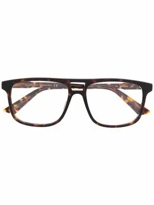 Gucci Pilot-frame Glasses - Brown