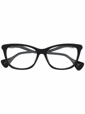 Gucci Logo-plaque Square-frame Glasses - Black