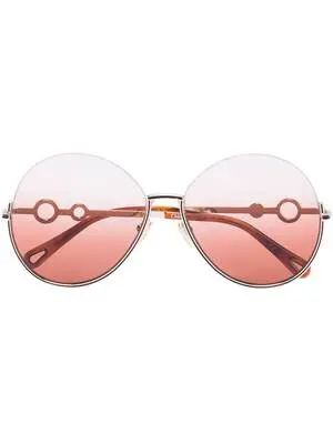 Chloé Sofya Round-frame Sunglasses - Brown