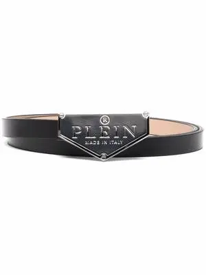 Philipp Plein Iconic Leather Belt - Black