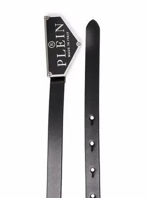 Philipp Plein Iconic Leather Belt - Black