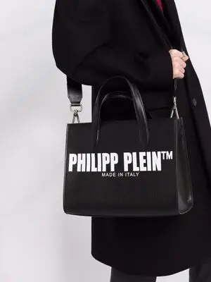 Philipp Plein Logo-print Leather Tote Bag