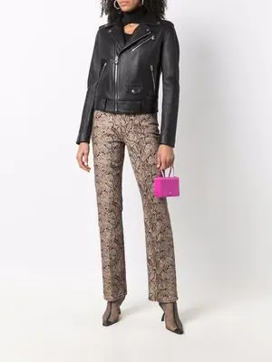 Philipp Plein Leather Biker Jacket