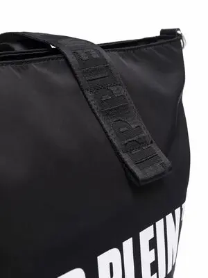 Philipp Plein Logo Print Cotton Tote Bag