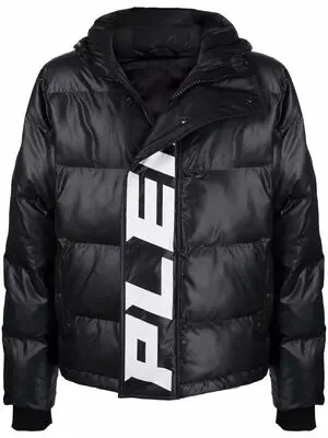 Philipp Plein Logo-print Hooded Padded Jacket - Black