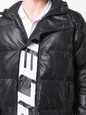 Philipp Plein Logo-print Hooded Padded Jacket - Black