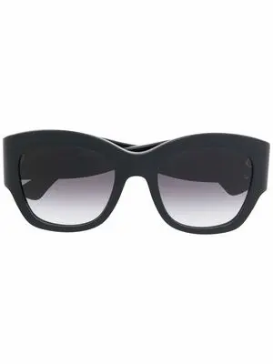 CARTIER Oversized Sunglasses With Logo Plaque - Black
