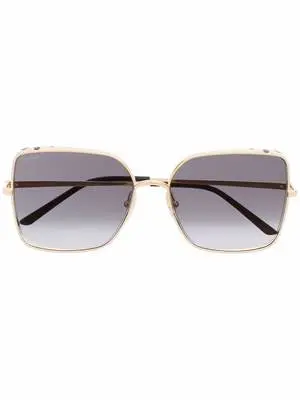 CARTIER Panther-pattern Sunglasses - Gold