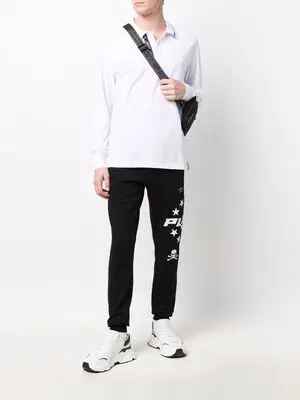Philipp Plein Logo Embroidered Polo Shirt