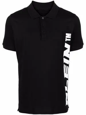Philipp Plein Logo Short-sleeve Polo Shirt - Black