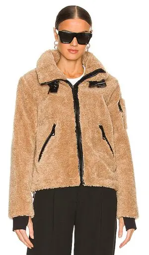 Sam. Sherpa Denver Jacket - Camel