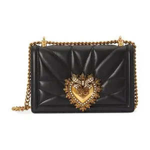 Dolce & Gabbana Devotion Shoulder Bag Black