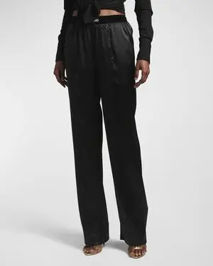 TOM FORD Logo-banded Silk Pj Pants Black