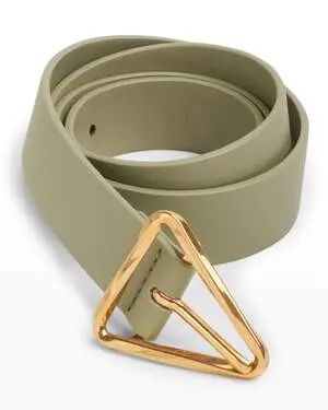 BOTTEGA VENETA Bottega Veneta Twisted Triangle Buckle Belt
