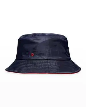 KEITH JAMES Logo Nylon Bucket Hat - Navy Blue