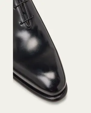 Santoni Leather Dress Oxfords - Dark Brown
