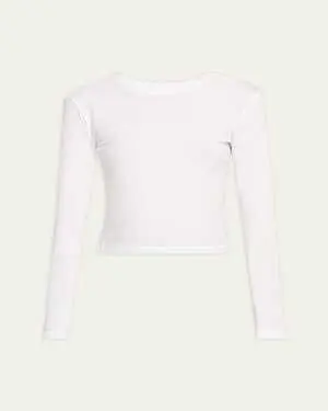 AMO Babe Cropped Cotton Tee - White