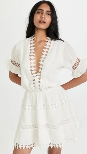 Peixoto Ora Mini Dress - White