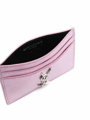 Saint Laurent Monogram Logo Leather Cardholder