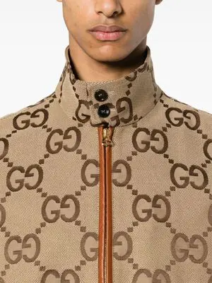 Gucci Jumbo Gg Canvas Jacket - Neutrals