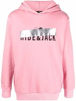 HIDE&JACK Logo-print Pullover Hoodie - Pink