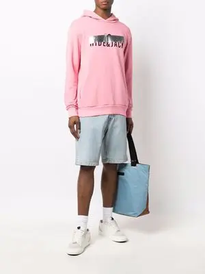 HIDE&JACK Logo-print Pullover Hoodie - Pink