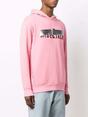 HIDE&JACK Logo-print Pullover Hoodie - Pink