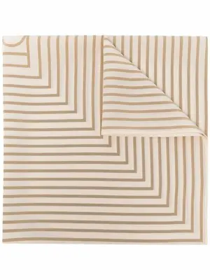 TOTEME Striped Logo-print Scarf