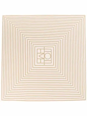 TOTEME Striped Logo-print Scarf