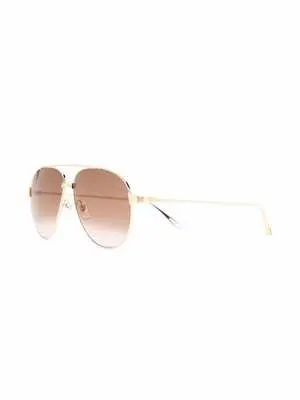 Cartier Pilot-frame Sunglasses - Gold