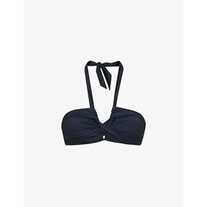 Seafolly Collective Twist-detail Halterneck Bikini Top - True Navy