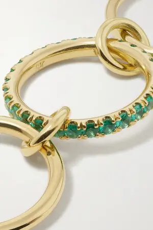 SPINELLI KILCOLLIN Petunia Set Of Three 18-karat Emerald Rings