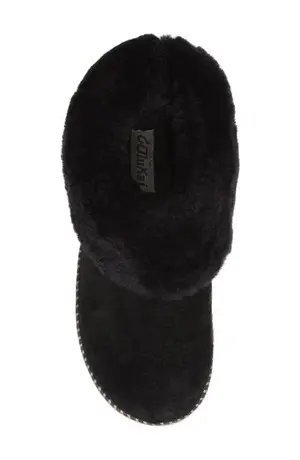 Olukai Ku'i Genuine Shearling Slipper - Black/ Fog