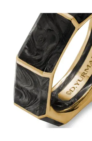 David Yurman Faceted Forged Carbon Band Ring