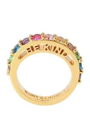 Kurt Geiger Be Kind" Crystal Ring