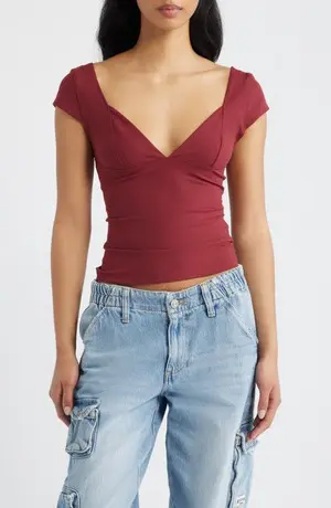 Free People Free People Duo Corset Top Pomegranate