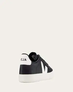 VEJA Campo Easy Two-tone Leather Sneakers - Black/white