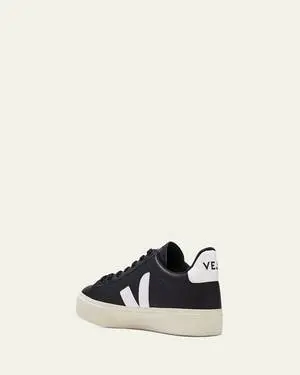 VEJA Campo Easy Two-tone Leather Sneakers - Black/white